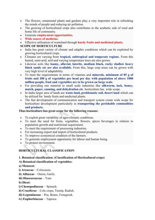 Fundamentals of horticulture | PDF