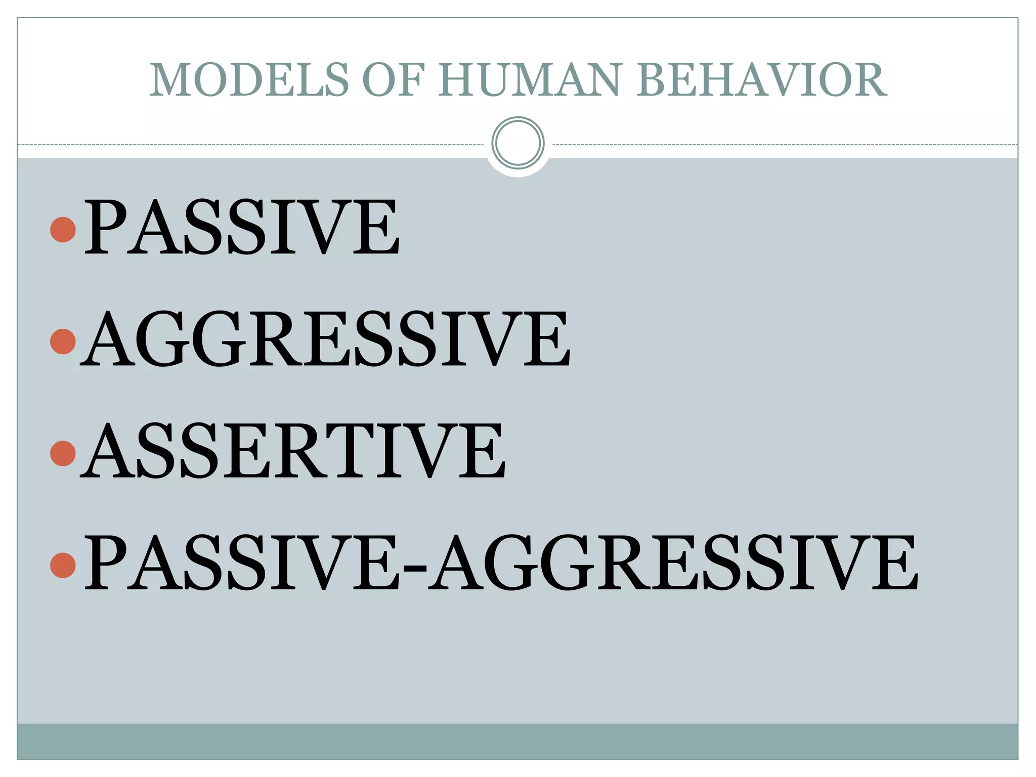 Fundamentals of human behavior | PPTX