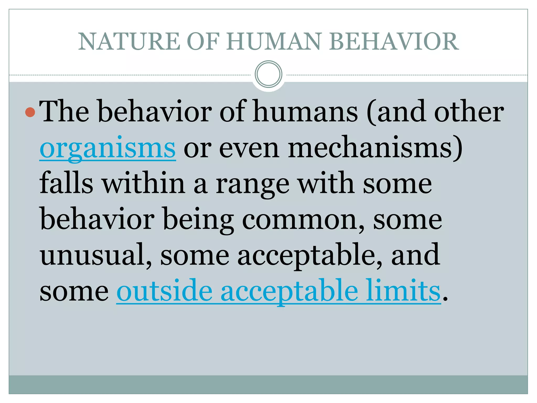 Fundamentals of human behavior | PPTX