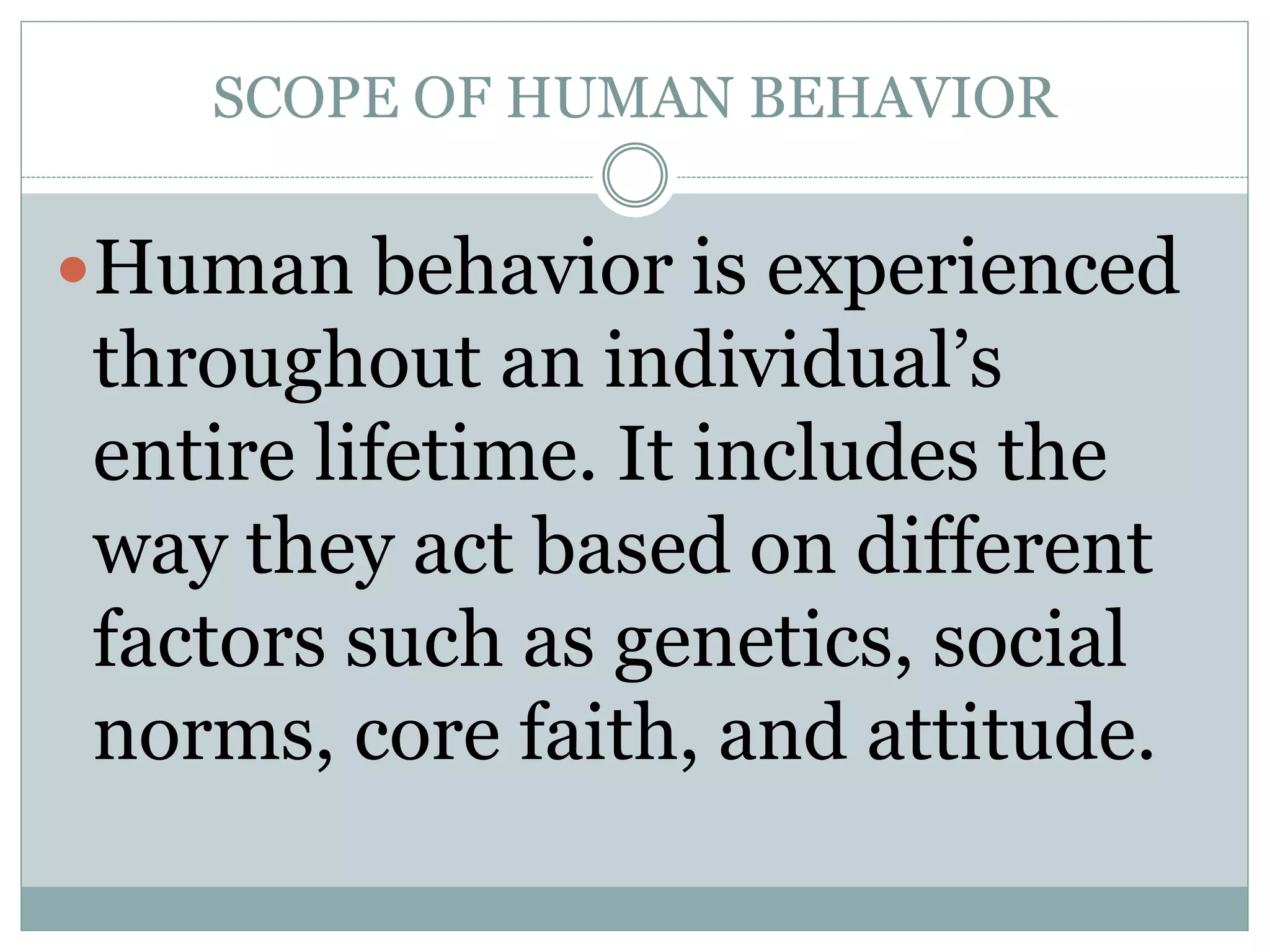 Fundamentals of human behavior | PPTX