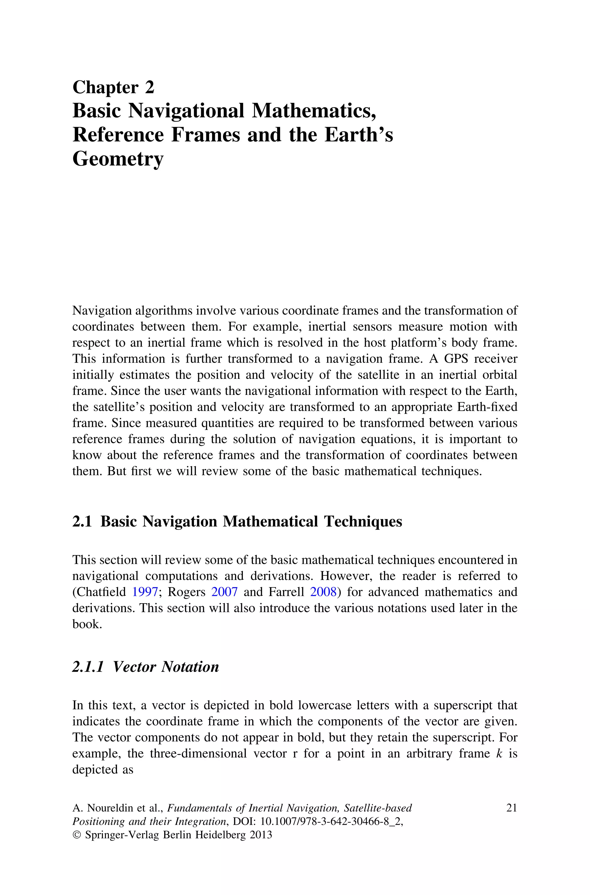 Fundamentals of inertial navigation, satellite based positioning and ...