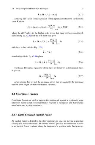 Fundamentals of inertial navigation, satellite based positioning and ...