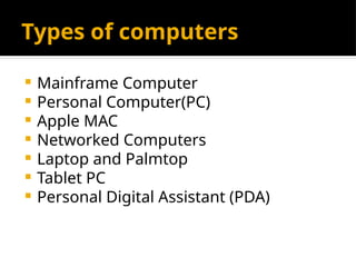 FUNDAMENTALS OF COMPUTER FOR BEED 1 MADE | PPTX