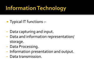 Fundamentals of information and communication technology | PPTX
