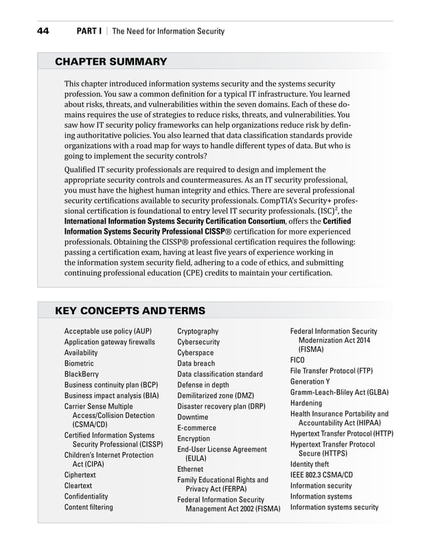 Fundamentals of information systems security ( pdf drive ) chapter 1 | PDF | Internet | Computing
