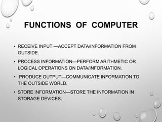 Fundamentals of information technology | PPTX