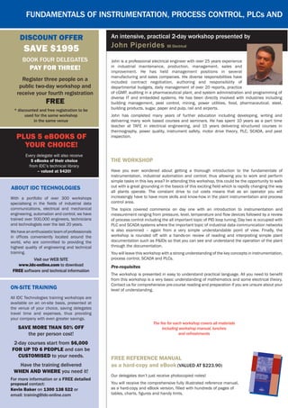 Fundamentals of Instrumentation, Process Control, PLCs and SCADA for ...