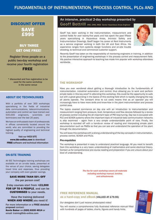 Fundamentals of Instrumentation, Process Control, PLCs and SCADA for ...