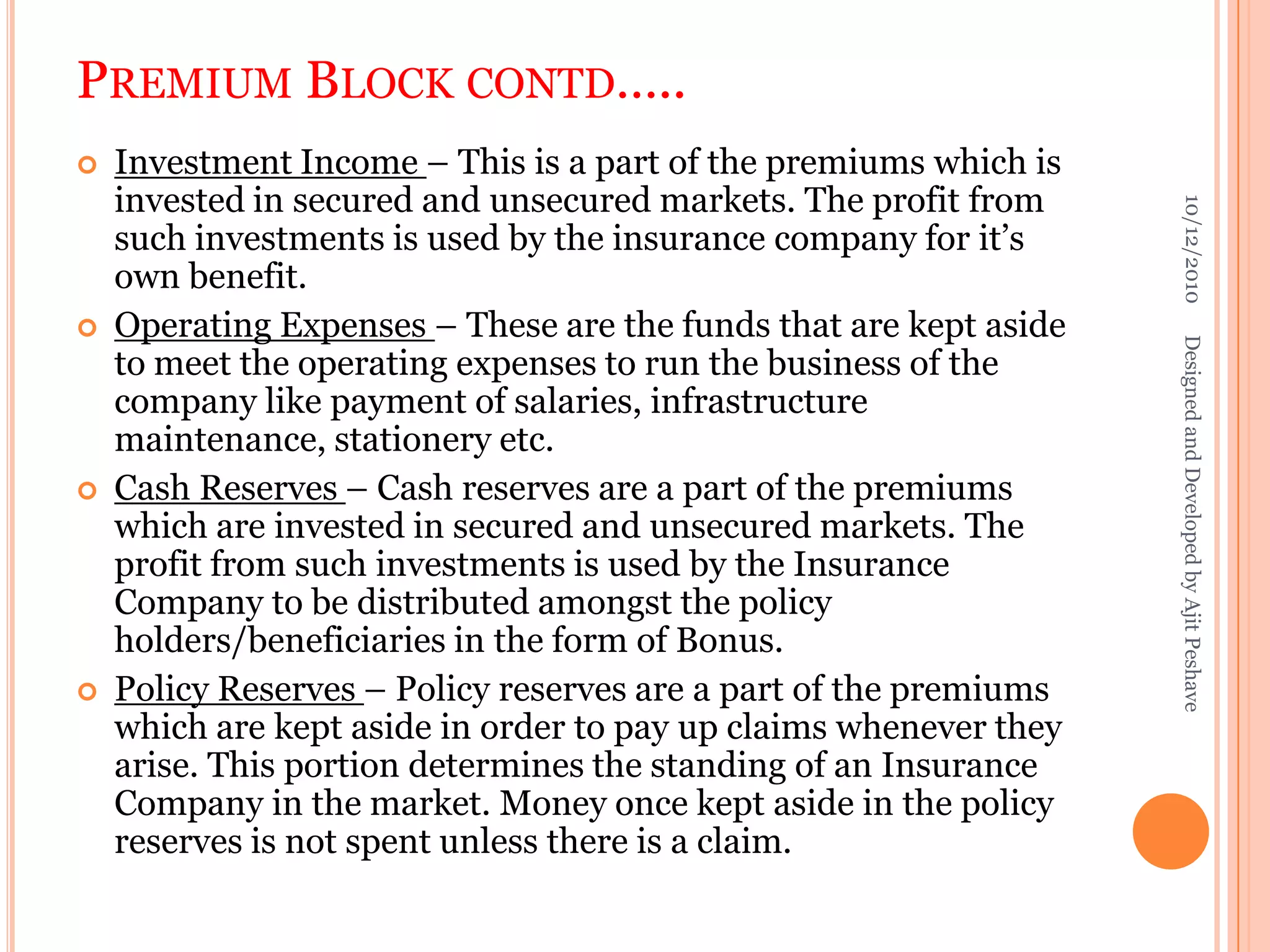 Fundamentals Of Insurance(2) | PPSX