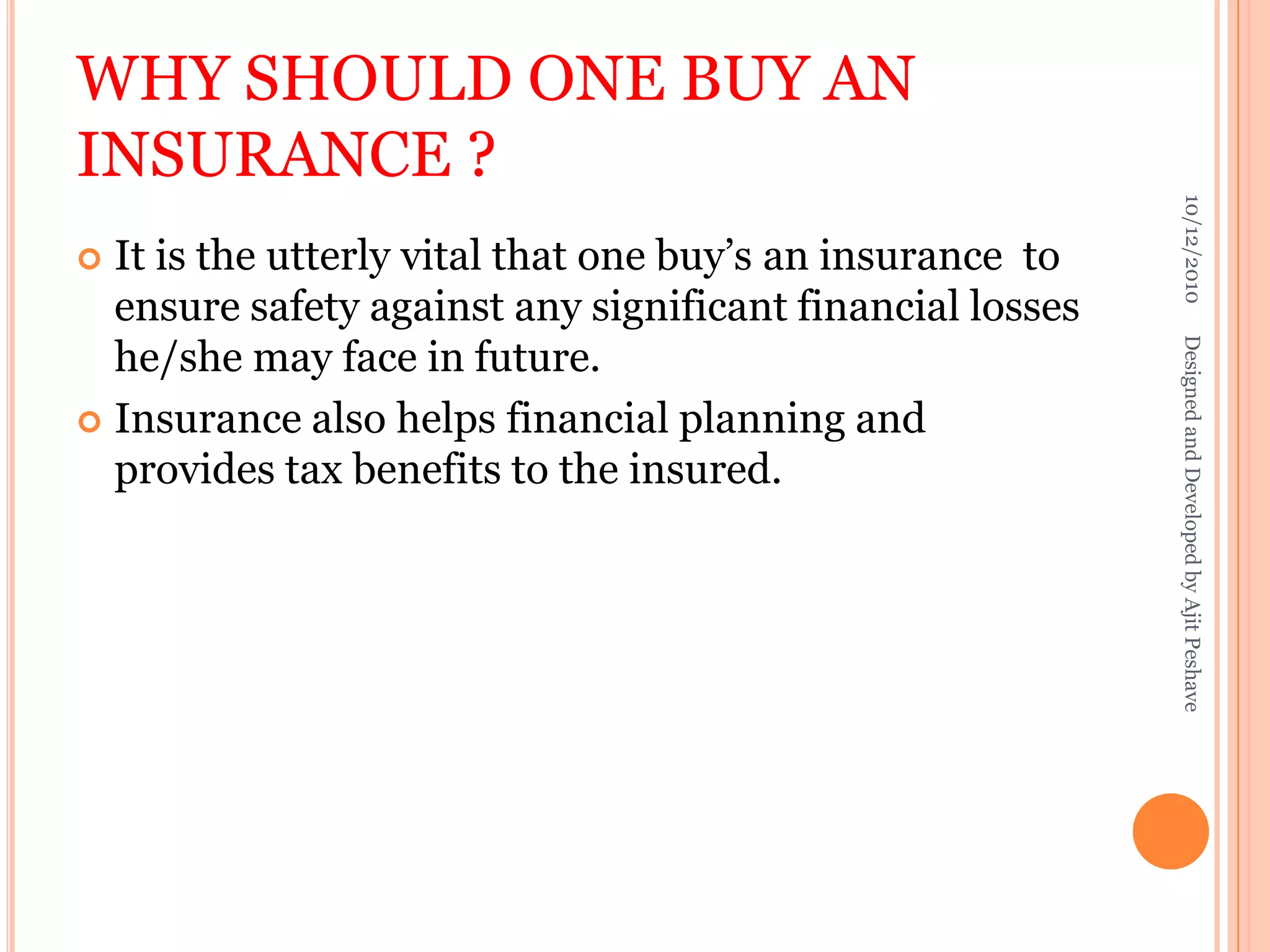 Fundamentals Of Insurance(2) | PPSX