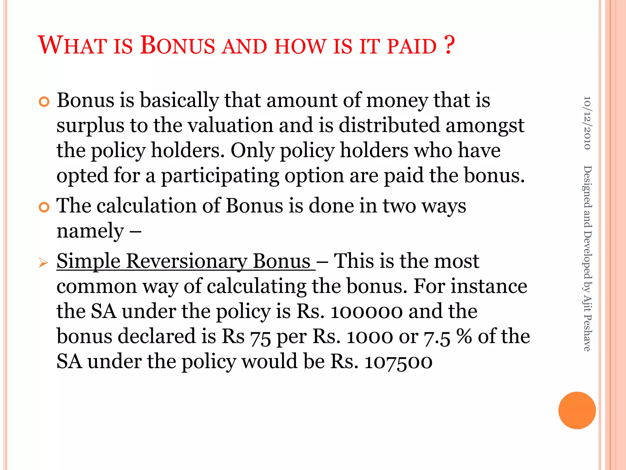 Fundamentals Of Insurance(2) | PPSX