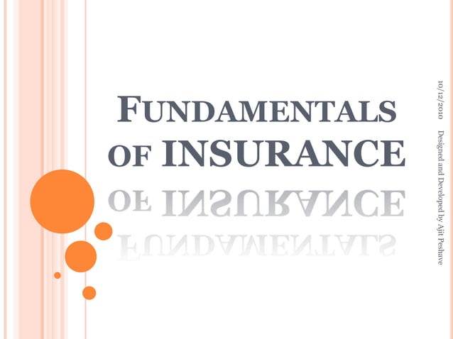 Fundamentals Of Insurance(2) | PPSX | Life Insurance | Insurance