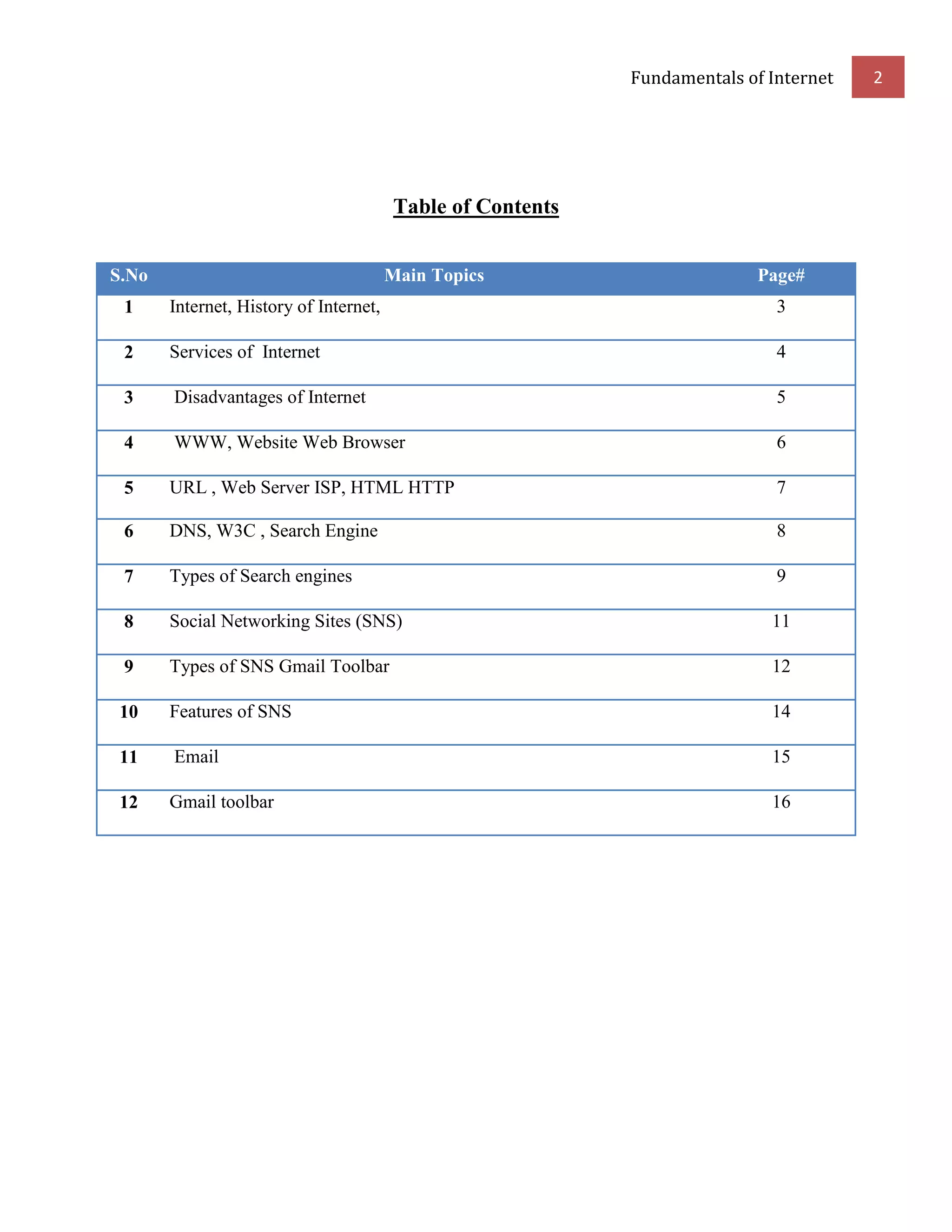 Fundamentals of internet | PDF