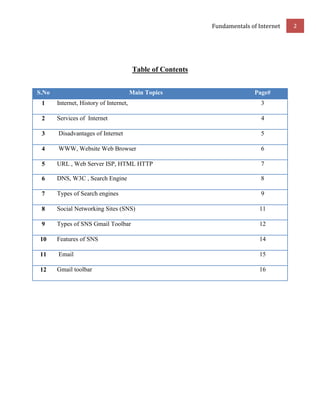 Fundamentals of internet | PDF