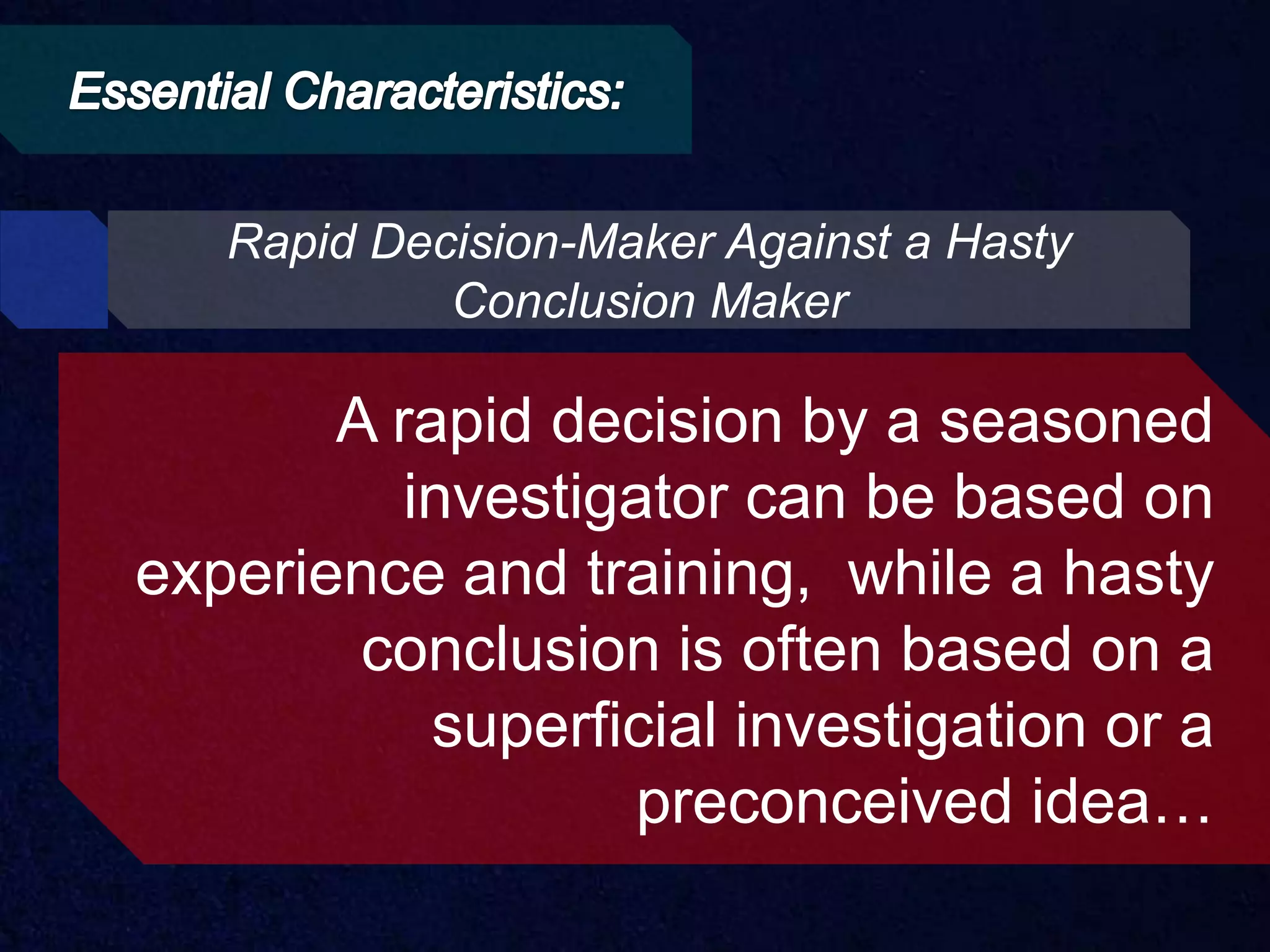 Fundamentals of investigation | PPTX