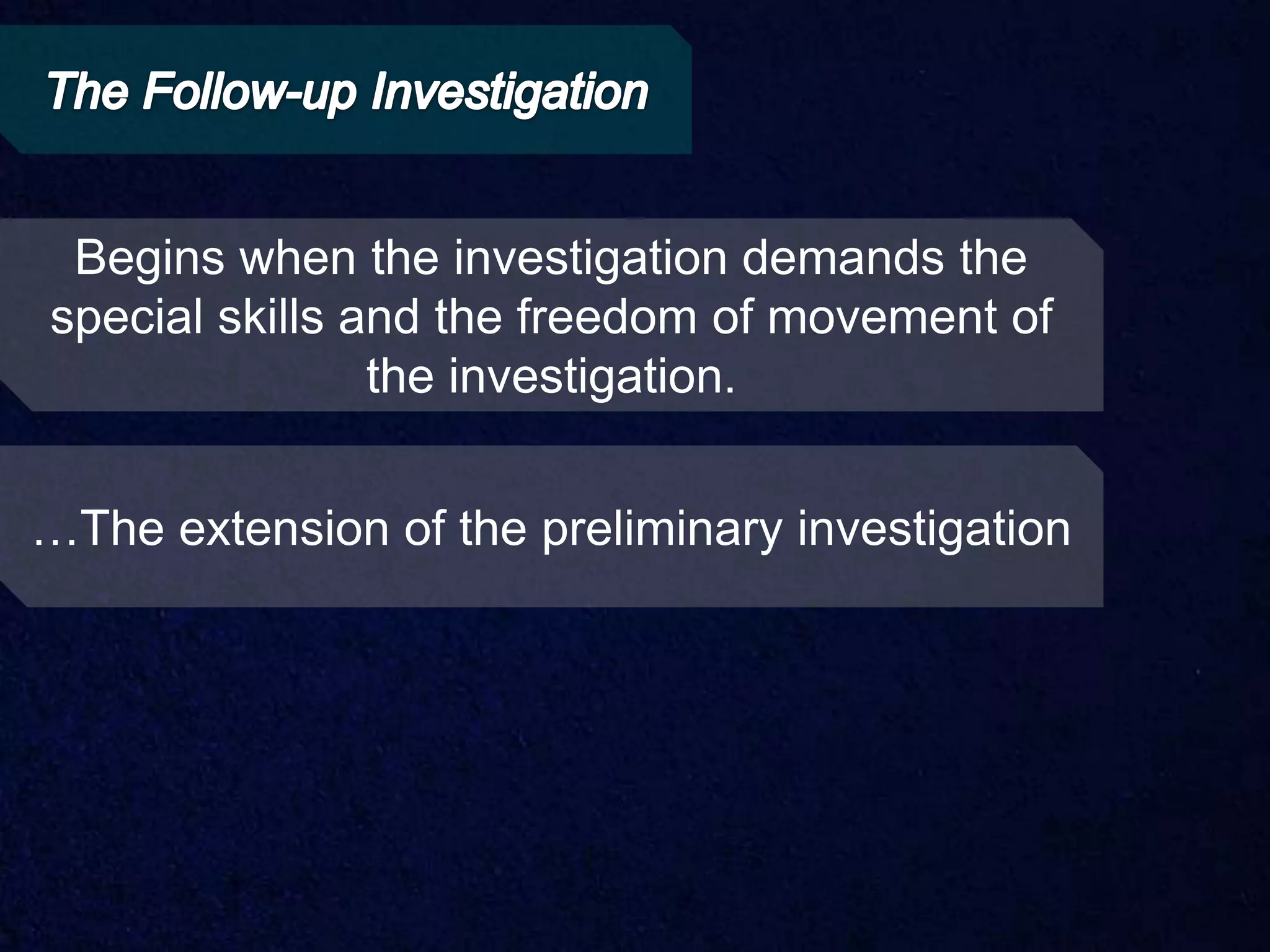 Fundamentals of investigation | PPTX