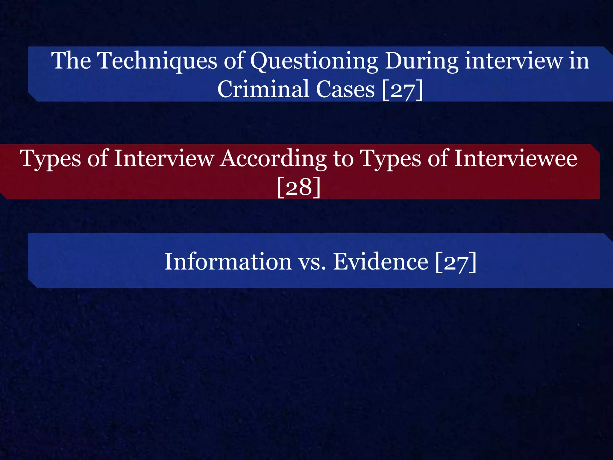 Fundamentals of investigation | PPTX