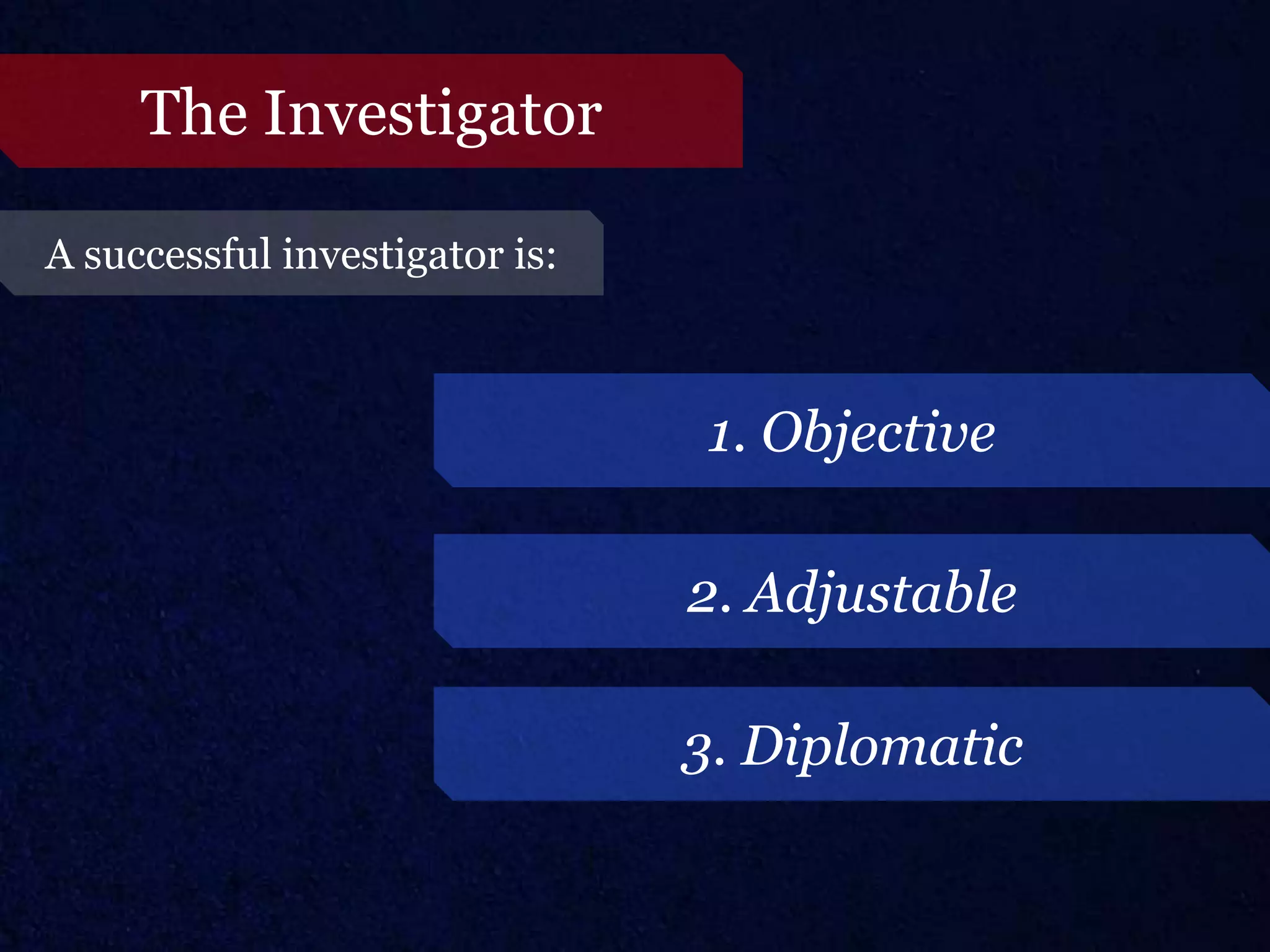 Fundamentals of investigation | PPTX
