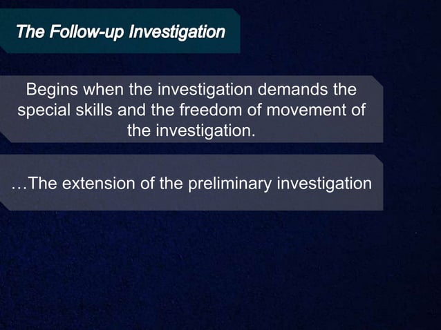 Fundamentals of investigation | PPTX