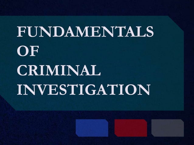 Fundamentals of investigation | PPTX