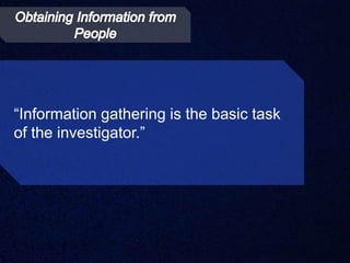 Fundamentals of investigation | PPTX