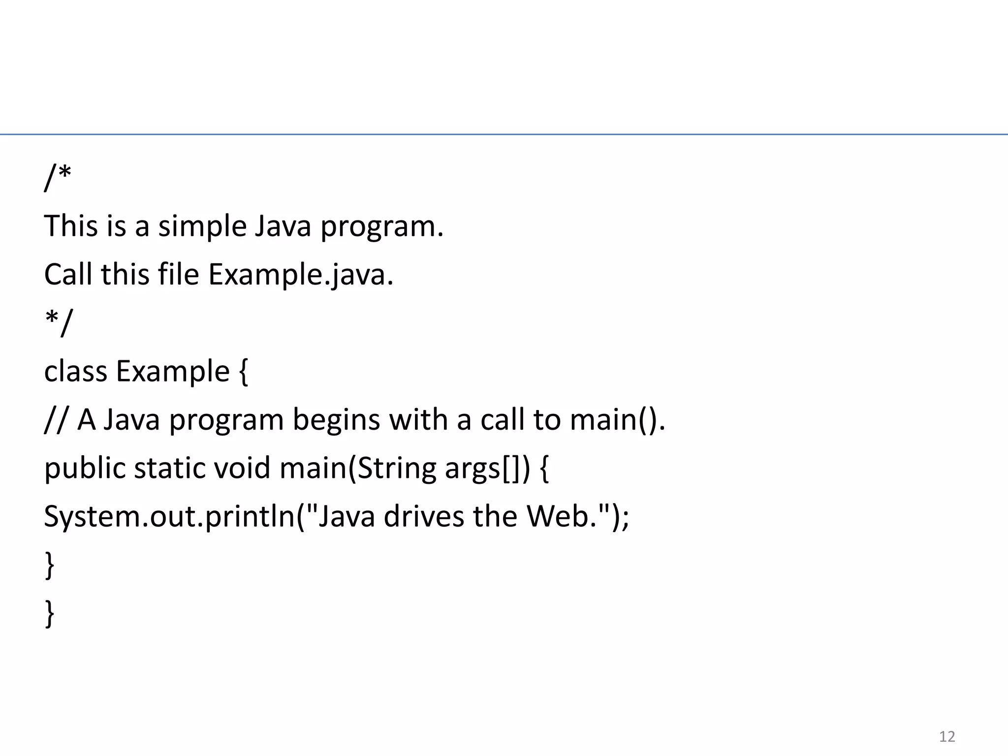Fundamentals of java --- version 2 | PPTX