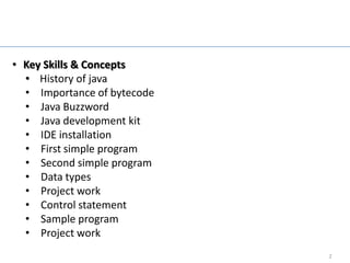 Fundamentals of java --- version 2 | PPT