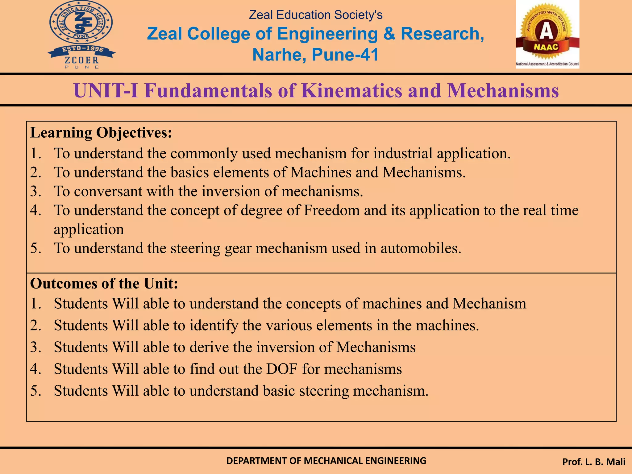 Fundamentals of Kinematics and Mechanism.pdf | Robotics | Technology & Computing