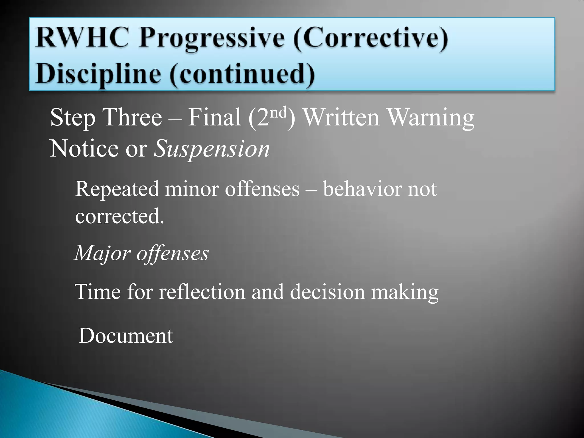 Fundamentals Of Leadership Progressive Dicipline | PPTX | Human ...