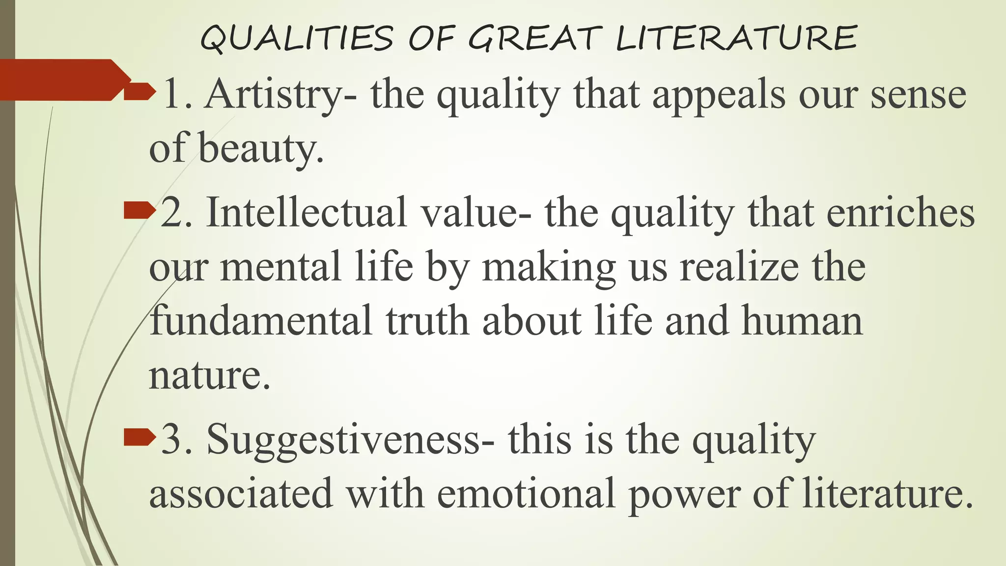 Fundamentals of literature | PPTX