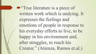 Fundamentals of literature | PPTX