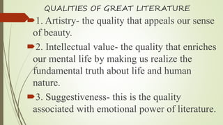 Fundamentals of literature | PPTX