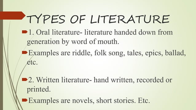 Fundamentals of literature | PPTX