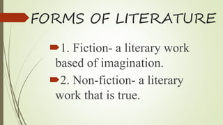 Fundamentals of literature | PPTX