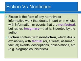 Fundamentals of Literature: Fiction ppt | PPTX