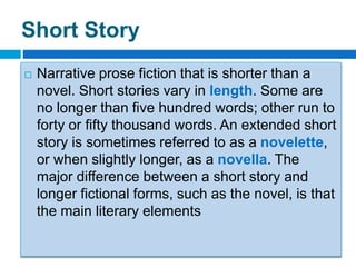 Fundamentals of Literature: Fiction ppt | PPTX