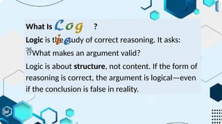 Fundamentals of Logic - discrete mathema | PPTX