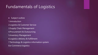 Fundamentals of Logistics.pptx
