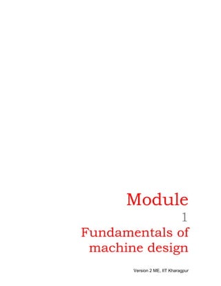 Fundamentals of machine design | PDF