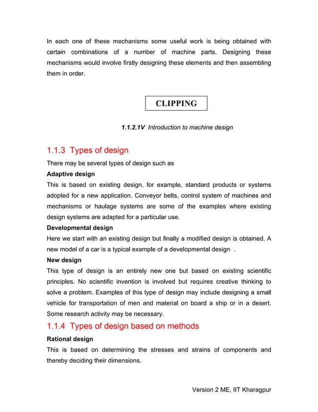 Fundamentals of machine design | PDF