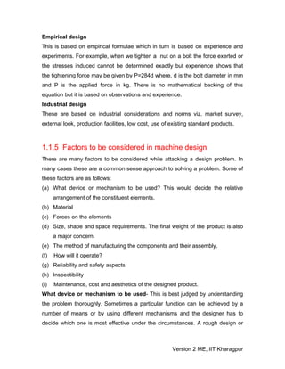 Fundamentals of machine design | PDF