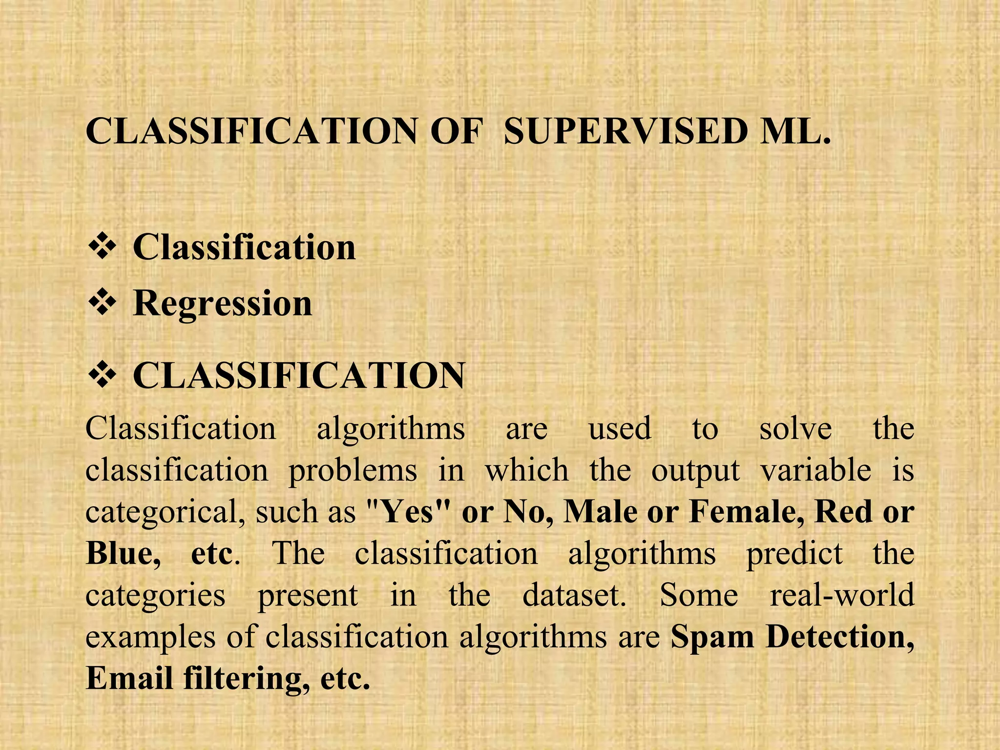 FUNDAMENTALS OF MACHINE LEARNING & IT’S TYPES | PPT