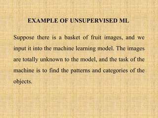 FUNDAMENTALS OF MACHINE LEARNING & IT’S TYPES | PPT