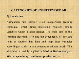 FUNDAMENTALS OF MACHINE LEARNING & IT’S TYPES | PPT