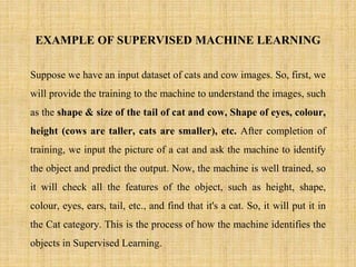 FUNDAMENTALS OF MACHINE LEARNING & IT’S TYPES | PPT