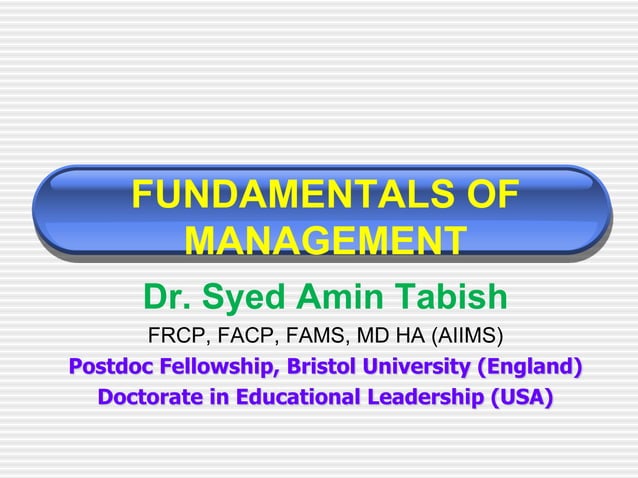 Fundamentals of Management | PPT