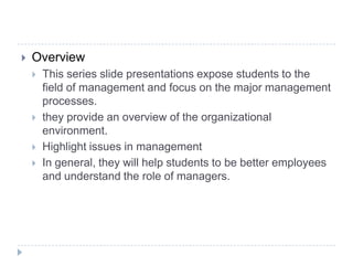 Fundamentals of management lesson 1 | PPTX