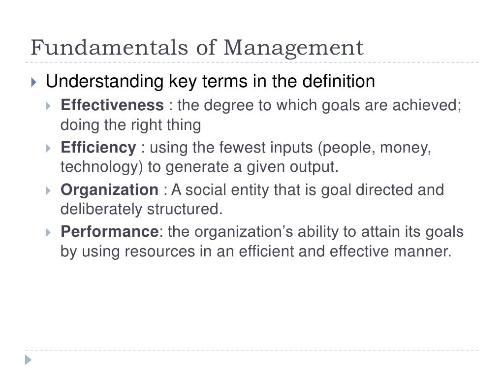 Fundamentals Of Management Lesson 1