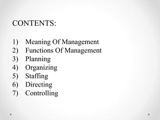 Fundamentals of management (mba) | PPTX