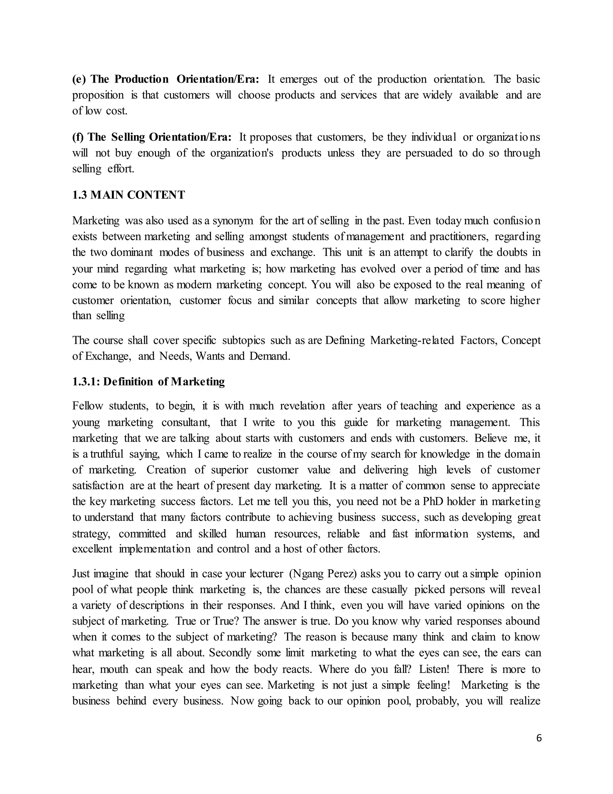 Fundamentals of marketing | DOCX